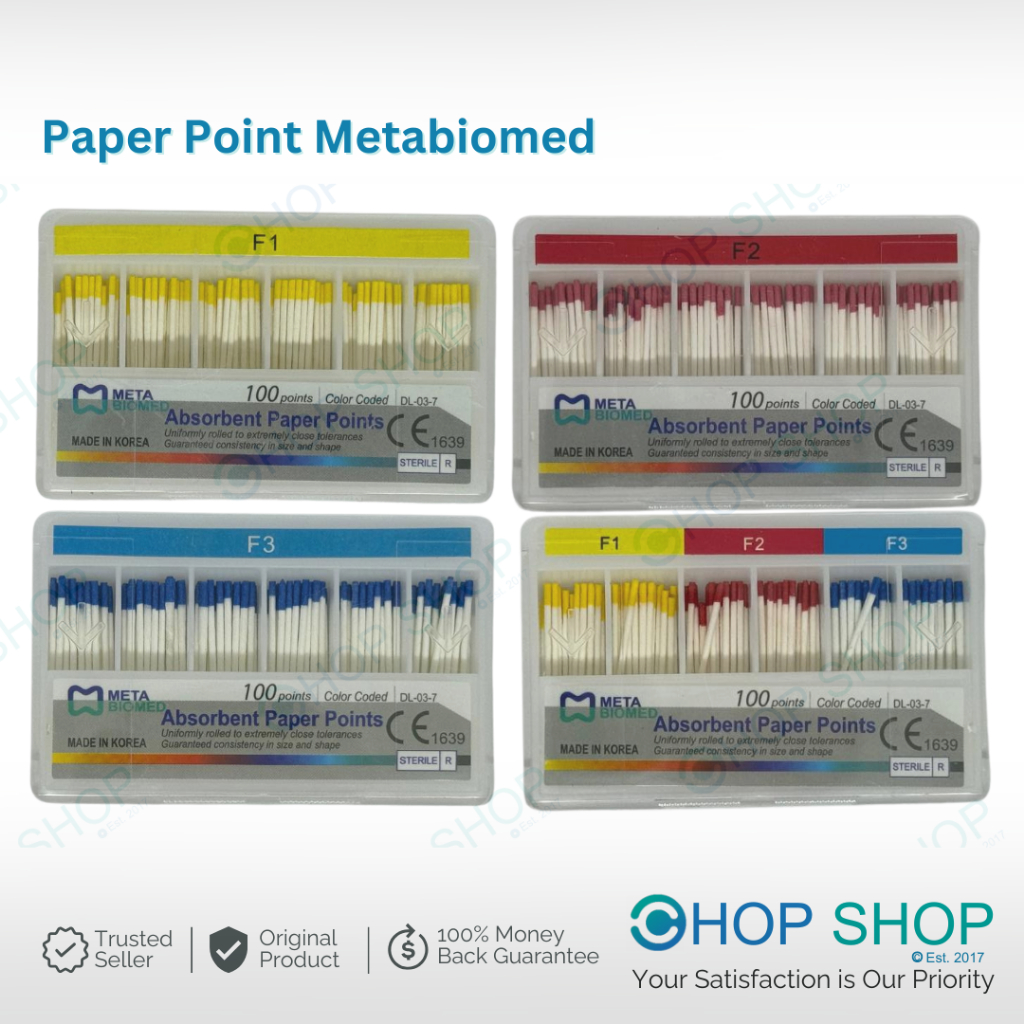 Jual Paper Point Protaper Metabiomed MADE IN KOREA F1 F2 F3 F123 ...