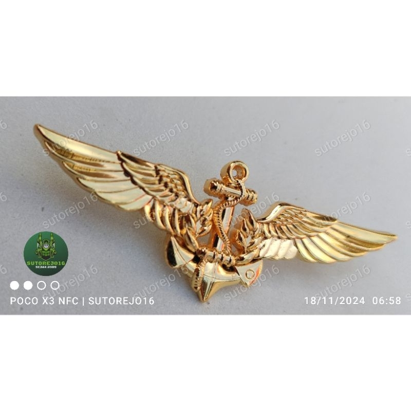 Jual Brevet brivet brefet wings pin penerbal penerbang TNI AL | Shopee ...
