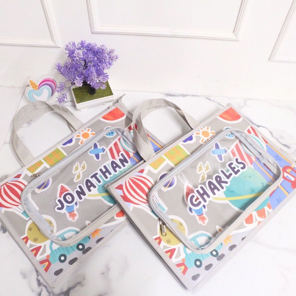 Jual Mazaya Bag / SOUVENIR ULTAH ANAK CUSTOM / TAS LES ANAK / TAS MAP ...