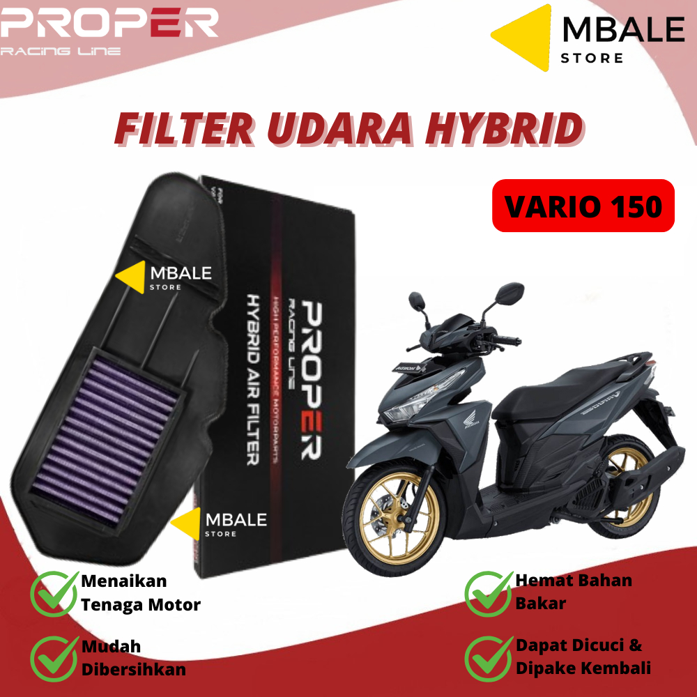 Jual Filter Udara Vario 150 Original Hybrid Air Filter Proper Racing ...