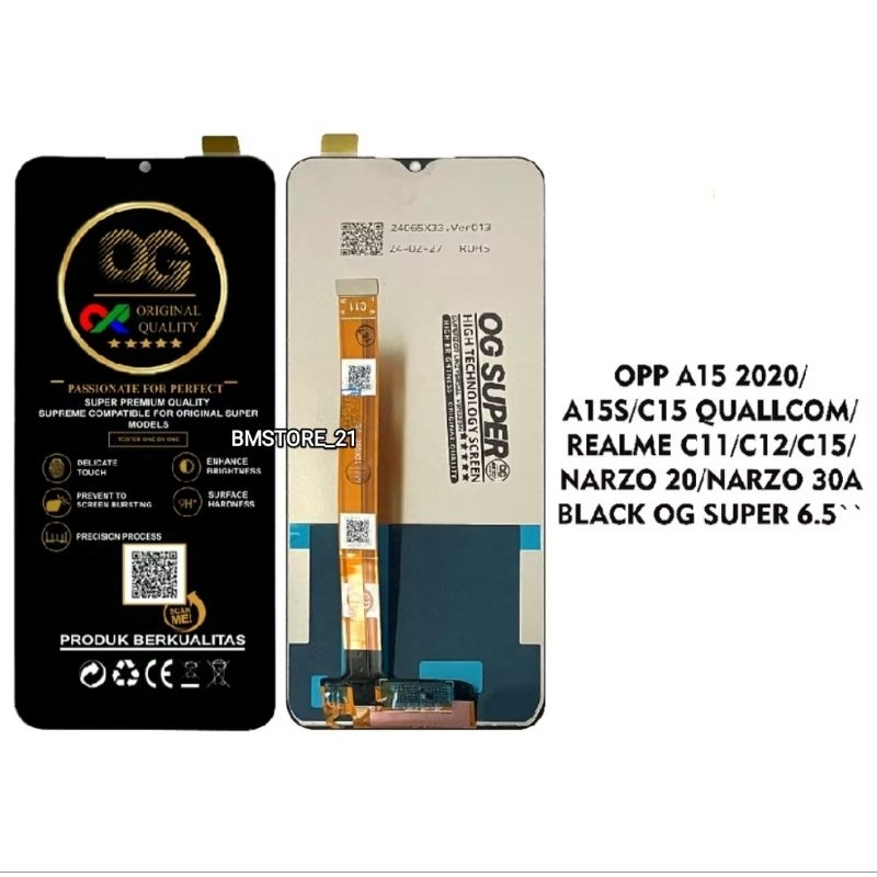 Jual LCD TOUCHSCREEN OPPO A15 / A15s REALME C11 /C12 / C15 / NARZO 20 / 30A UNIVERSAL FULLSET ...