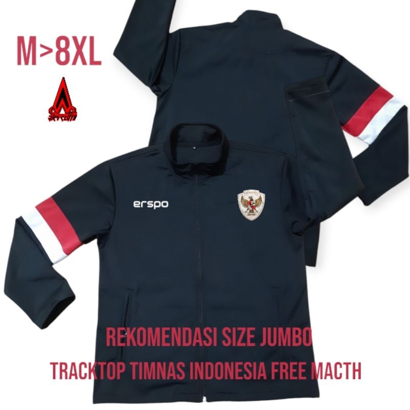 Jual jaket tracktop free macth timnas indonesia jaket olahraga big size ...