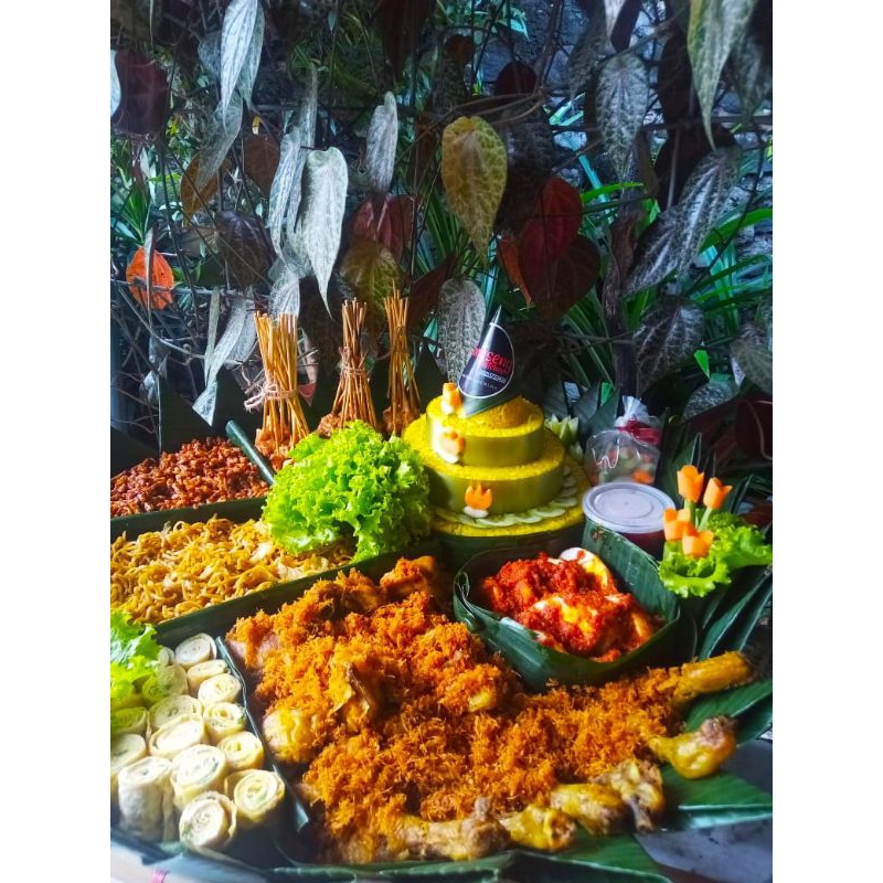 Jual Tumpeng tampah nasi kuning sate ukuran kecil, sedang, besar mulai ...