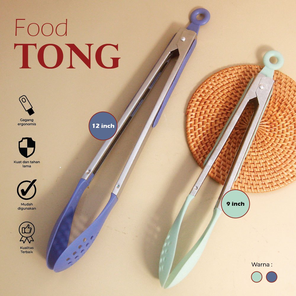 Jual Alat Capit Penjepit Capitan Makanan Bulat Food Tong Plastik ...