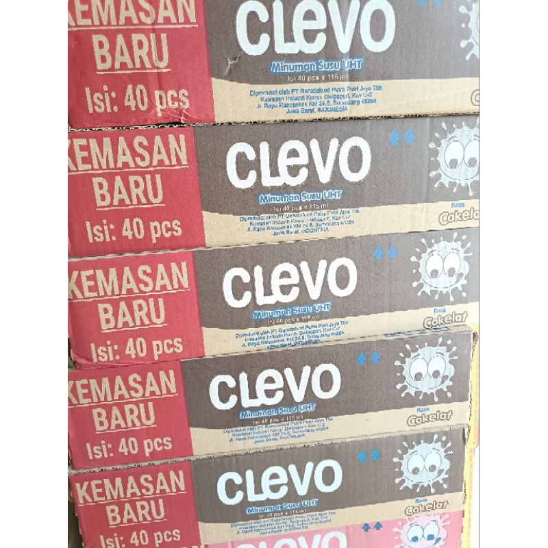 Jual SUSU UHT CLEVO 1 DUS ISI 40 PCS HARGA PROMO | Shopee Indonesia