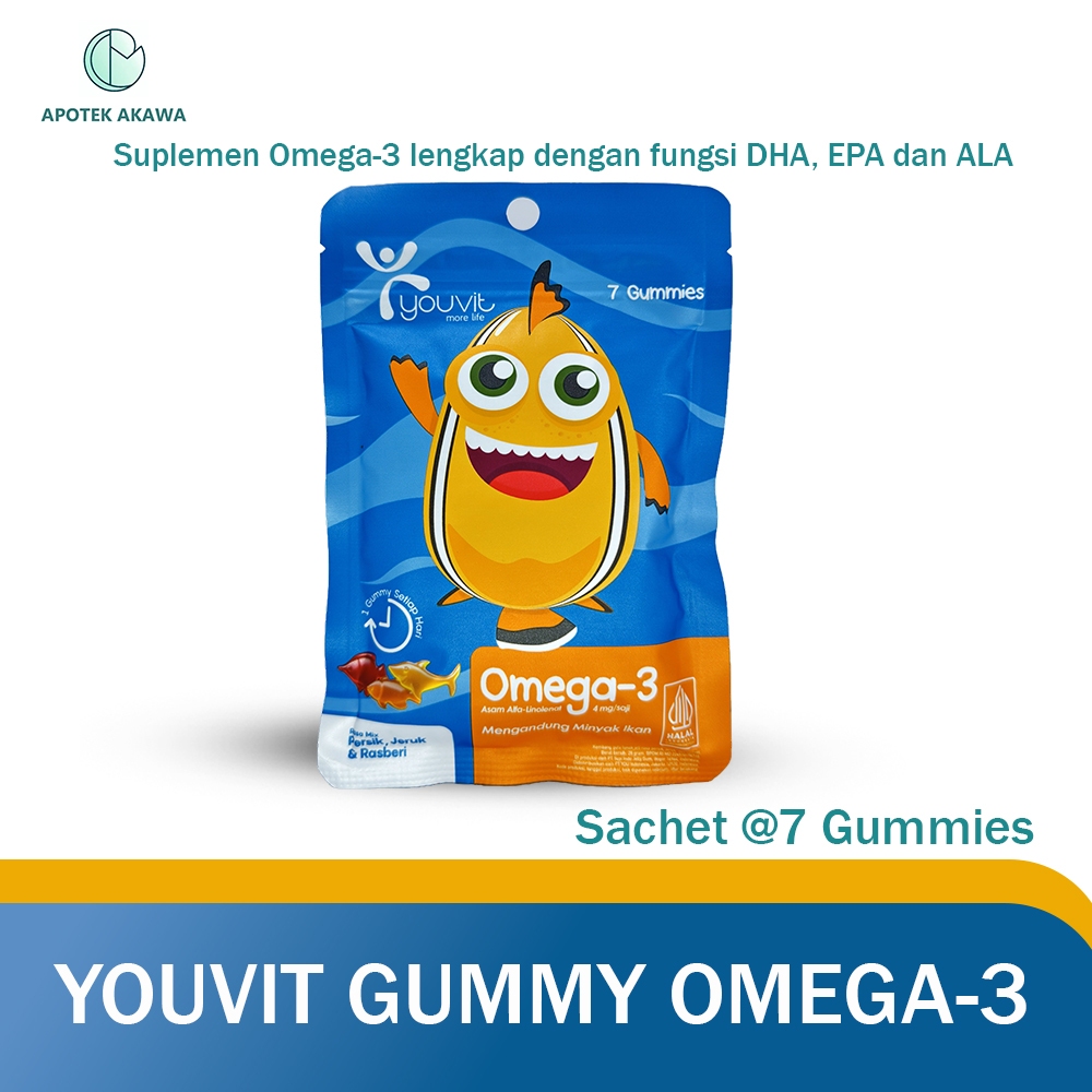 Jual Youvit Omega 3 Anak 7 Hari dengan Minyak Ikan untuk Otak & Mata ...