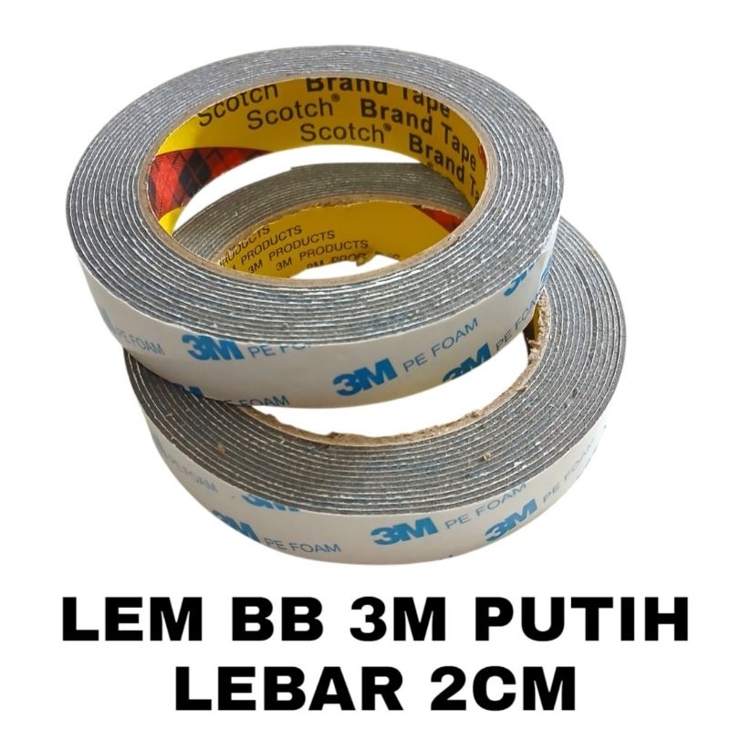 Jual LEM BB 3M PUTIH UK 2 CM | Shopee Indonesia