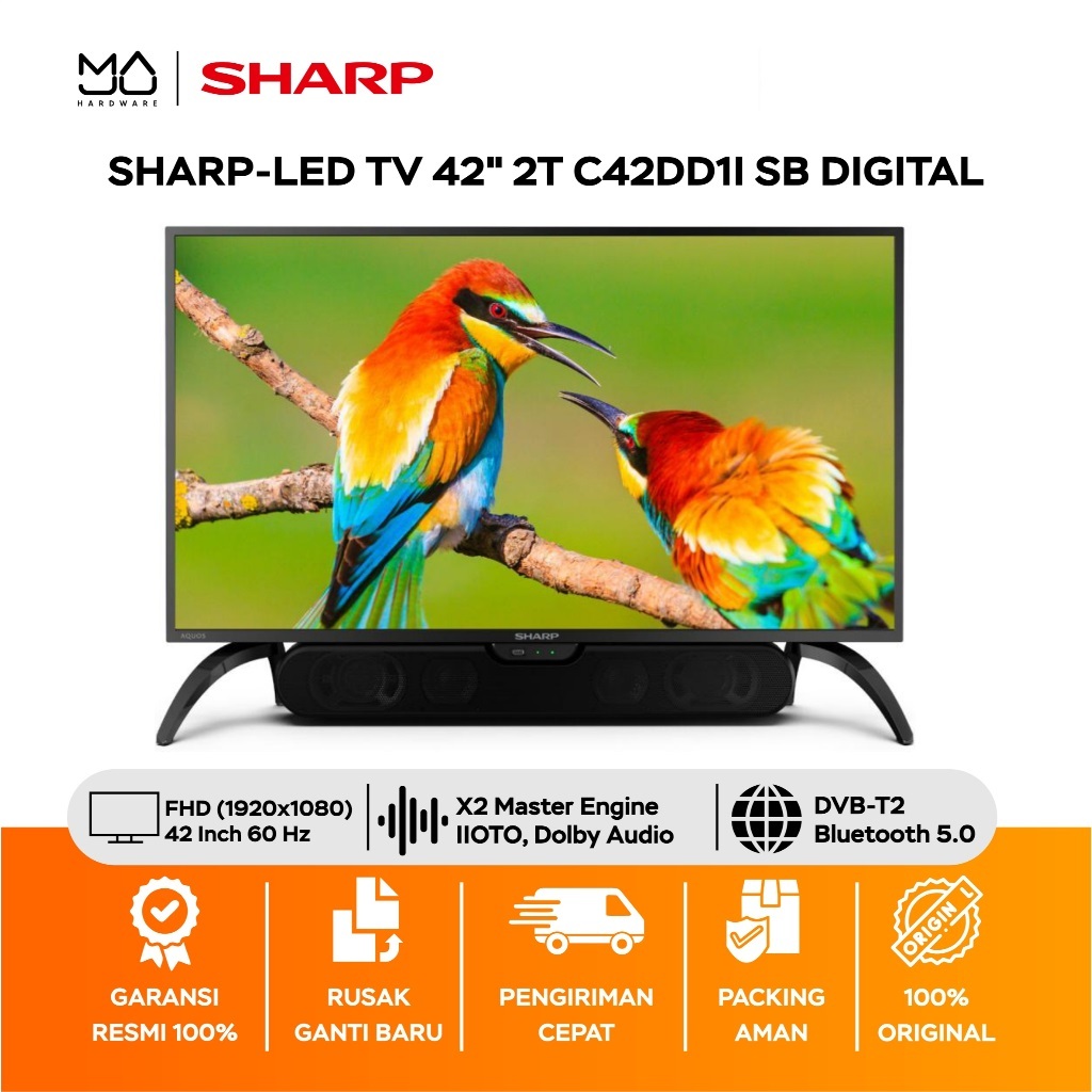 Jual TV Sharp 42 Inch LED TV 2T-C42DD1I - Garansi Resmi | Shopee Indonesia