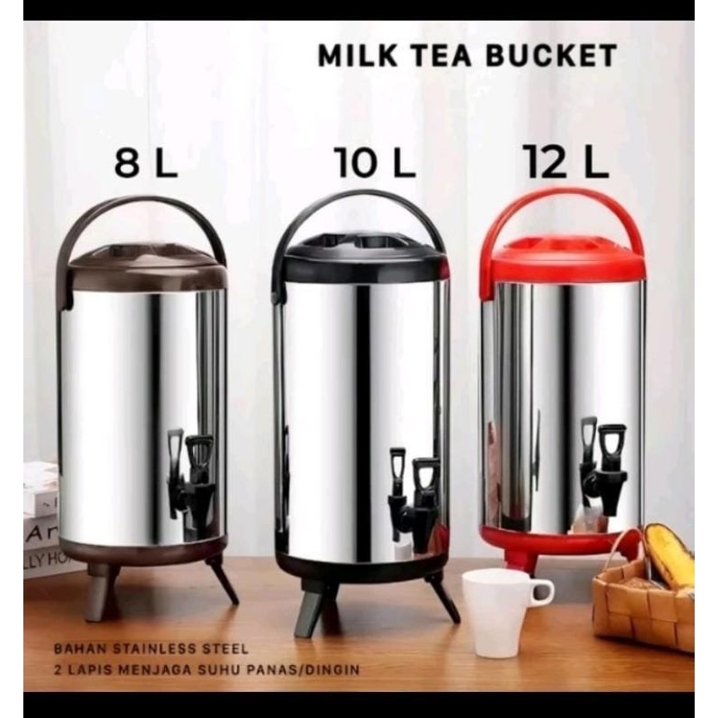 Jual MILK TEA BUCKET 12LTR DLL / TEMPAT AIR PANAS COFFE TEH / DISPENSER ...