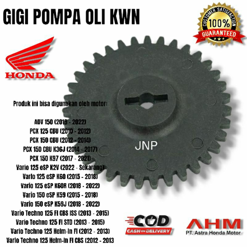 Jual 15133-KWN-900 Gigi Gear Pompa Oli Vario 125/150 PCX 150 ADV 150 ORIGINAL AHM. | Shopee ...