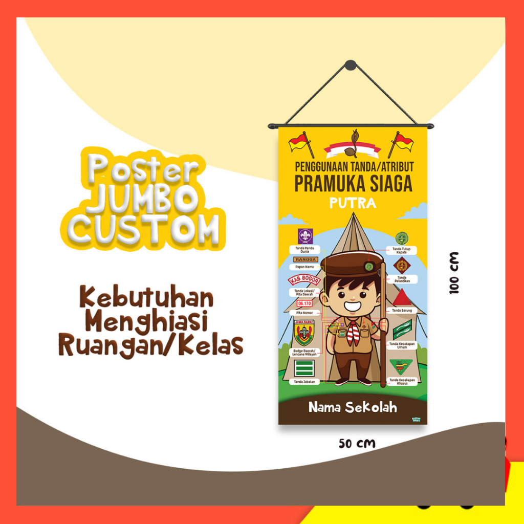 Jual lbm - Poster Edukasi Jumbo Penggunaan Tanda / Atribut Pramuka ...