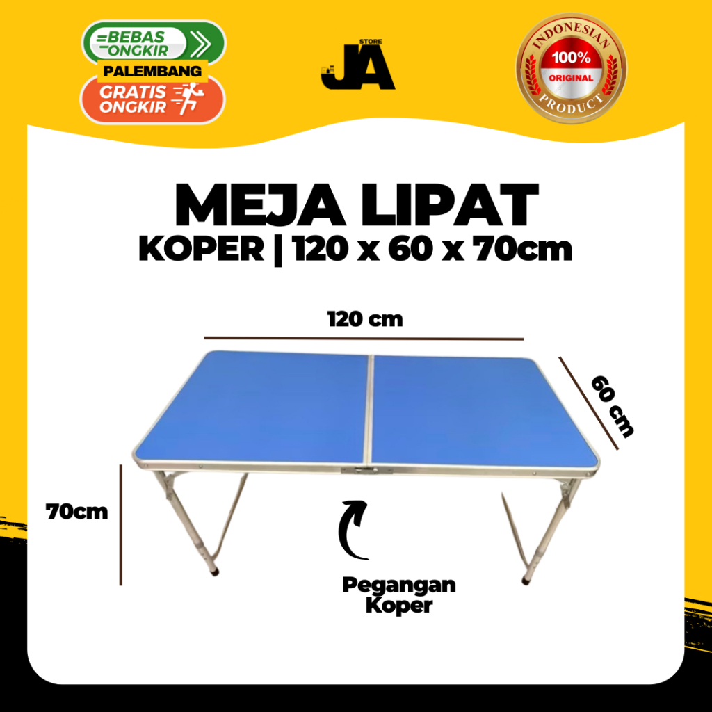 Jual Meja Lipat Portable Meja Koper HPL 120cm x 60cm / Awet Berkualitas ...