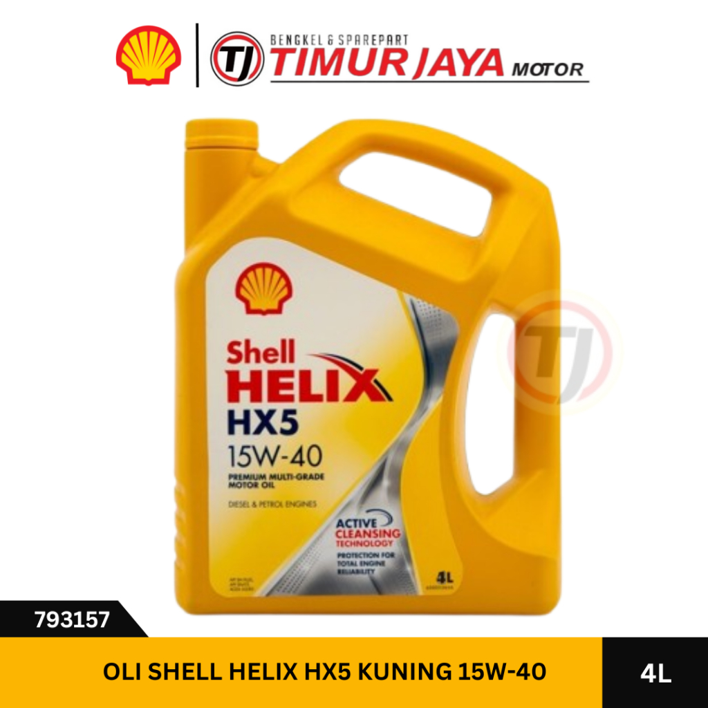 Jual OLI SHELL HELIX HX5 KUNING 15W-40 4 LITER GALON DIESEL / GASOLIN ...