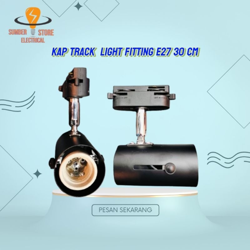 Jual Kap Lampu Track Rell Fitting E27 SpotLight Sorot 3 cm | Shopee ...
