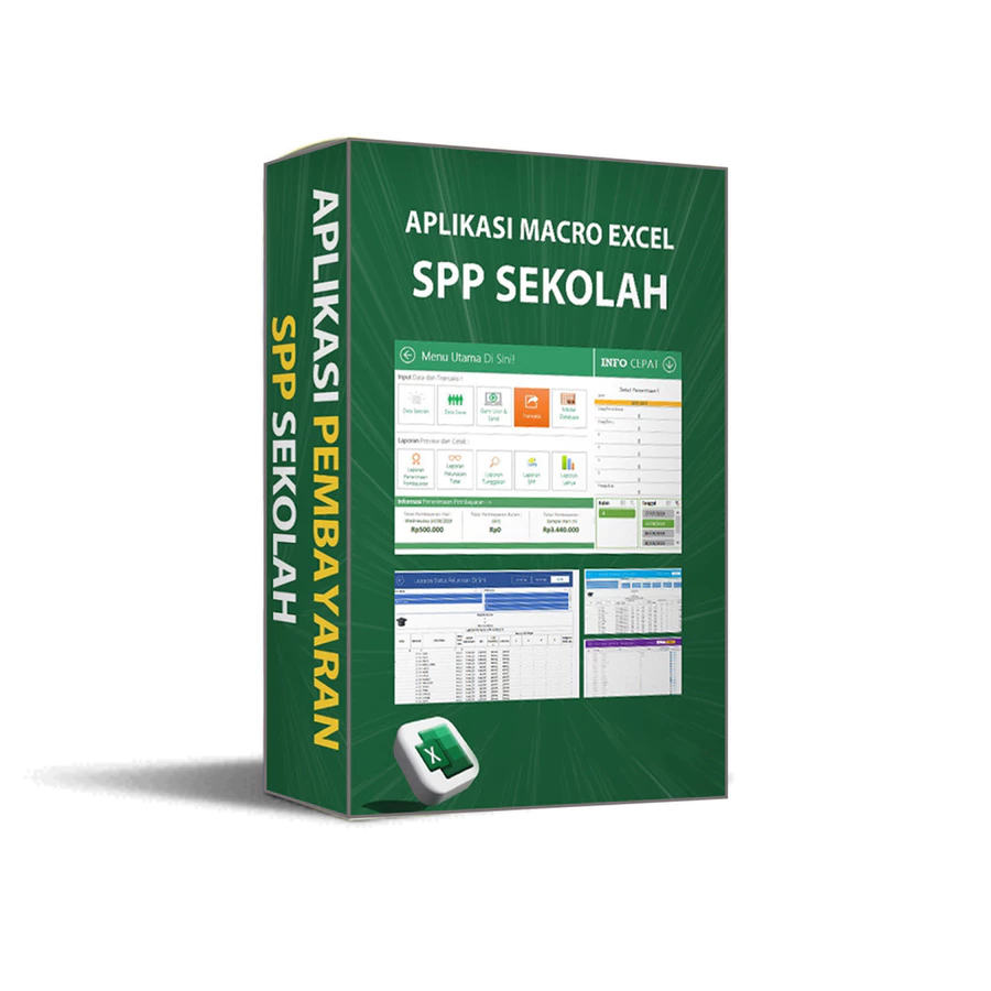 Jual APLIKASI SPP SEKOLAH - Program Excel Macro Pembayaran Sekolah ...