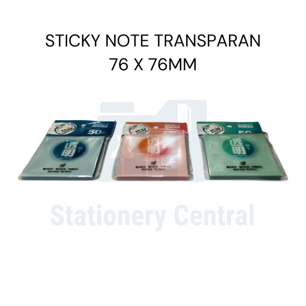 Jual Sticky Notes Transparan 50 lembar Baoke Transparent Sticky Notes ...
