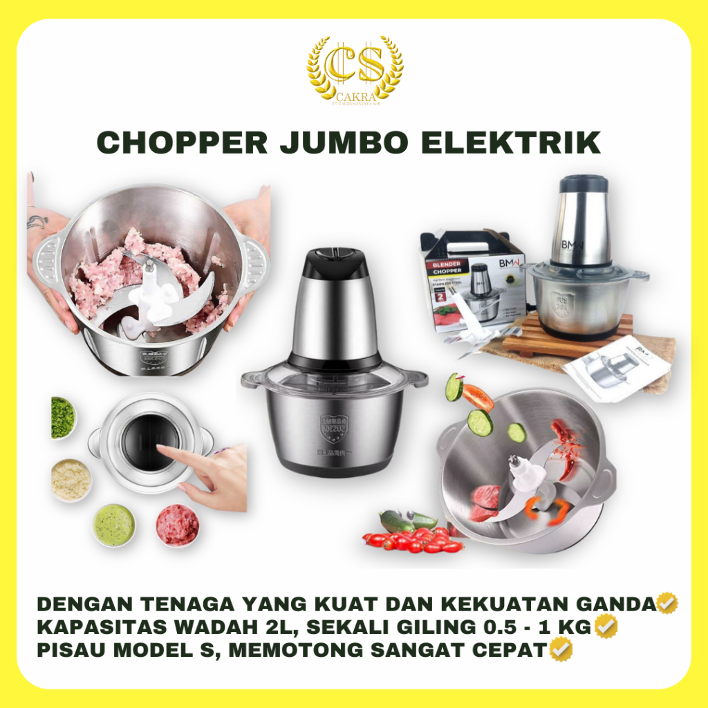 Jual CS Blender Penggiling Daging Chopper Serbaguna Blender Elektrik ...