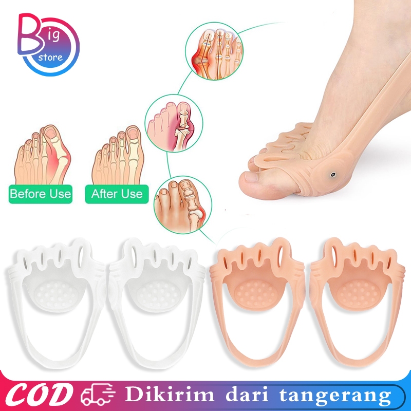 Jual 1Pasang Separator Jari Kaki Silikon Toe Separator Alat Pelurus ...