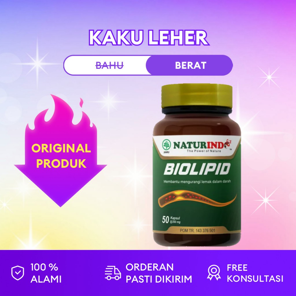 Jual Biolipid Untuk Leher Kaku Obat Kolesterol Herbal Alami isi 50 ...