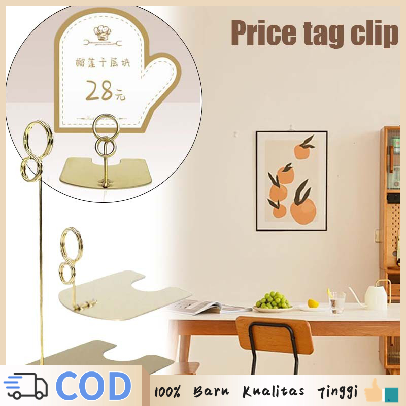Jual Price Tag Holder Photo Display Table Standing Price Tag Menu Stand ...