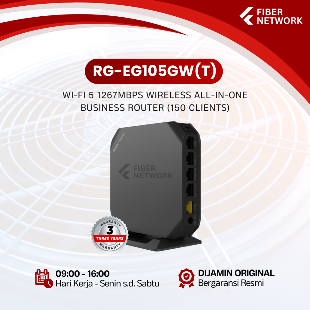 Jual RG-EG105GW(T) Ruijie Reyee Wi-Fi 5 1267Mbps Wireless Business Router | Shopee Indonesia