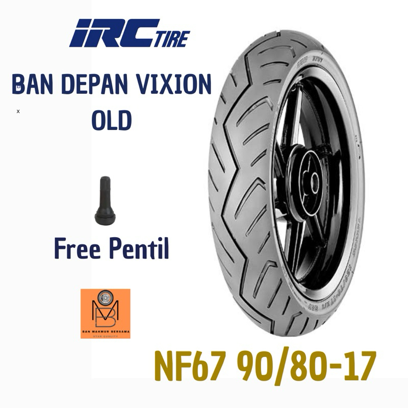 Jual Ban Depan Motor Bebek / IRC NF67 90 80 Ring 17 Tubeless Tahun 2025 | Shopee Indonesia