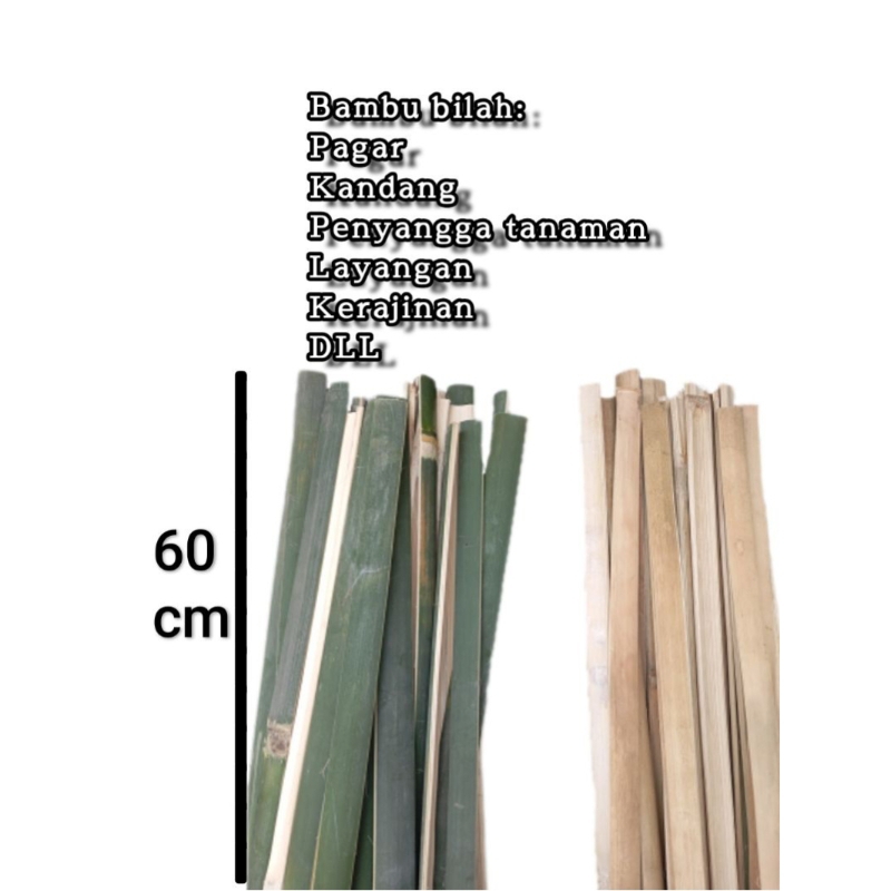 Jual (60cm)Bambu belah bilah per batang awi pagar acir ajir tuturus ...