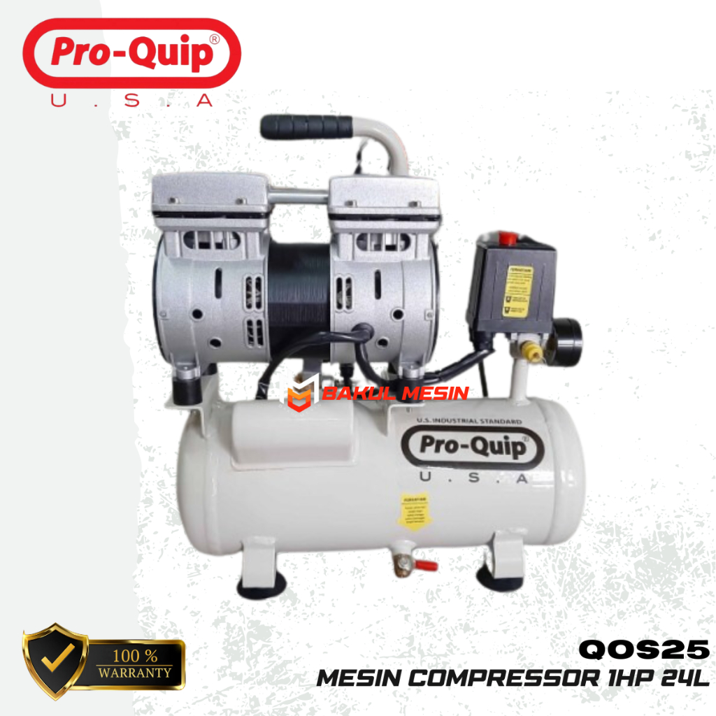 Jual PRO-QUIP QOS12 AIR COMPRESSOR 0.75HP MESIN KOMPRESOR tanpa oli QOS ...