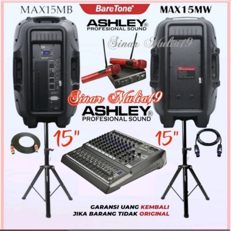 Jual Paket Sound System BareTone 15 Inch [ Active & Passive ] Mixer ...