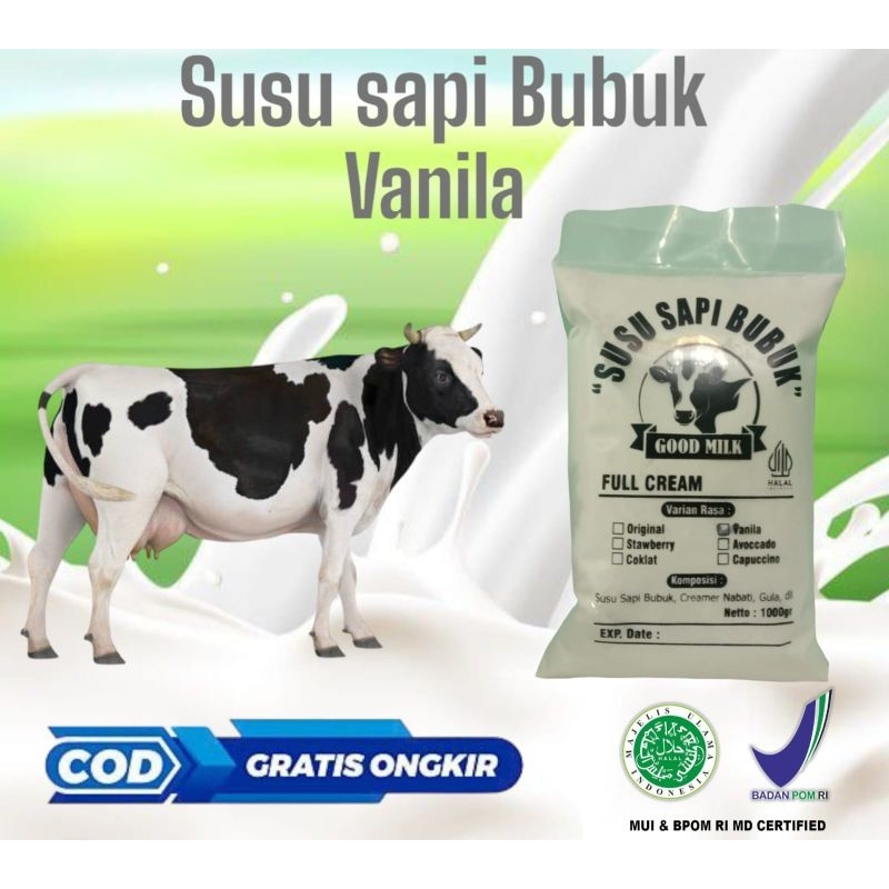 Jual susu sapi Bubuk rasa vanila 1 kilo | Shopee Indonesia