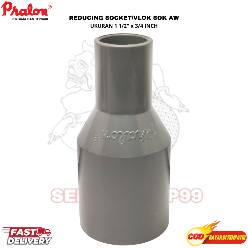 Jual PLOK SOK VLOK SOK 1 1/2''X3/4''INCI AW MEREK PRALON BAHAN TEBAL ...