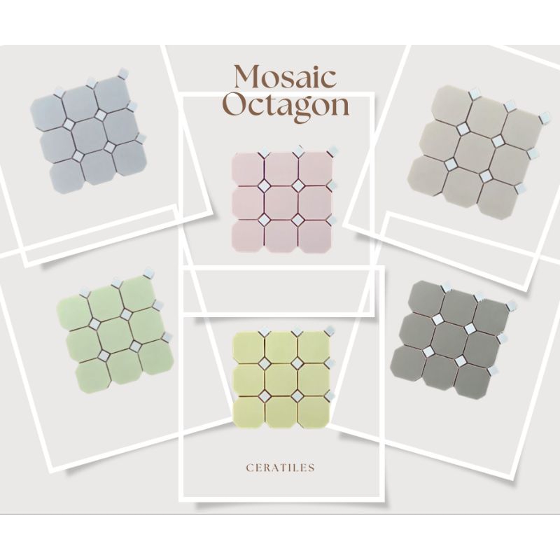 Jual Ellagress Mosaik Keramik untuk Lantai/ Dinding/ Backsplash Motif ...