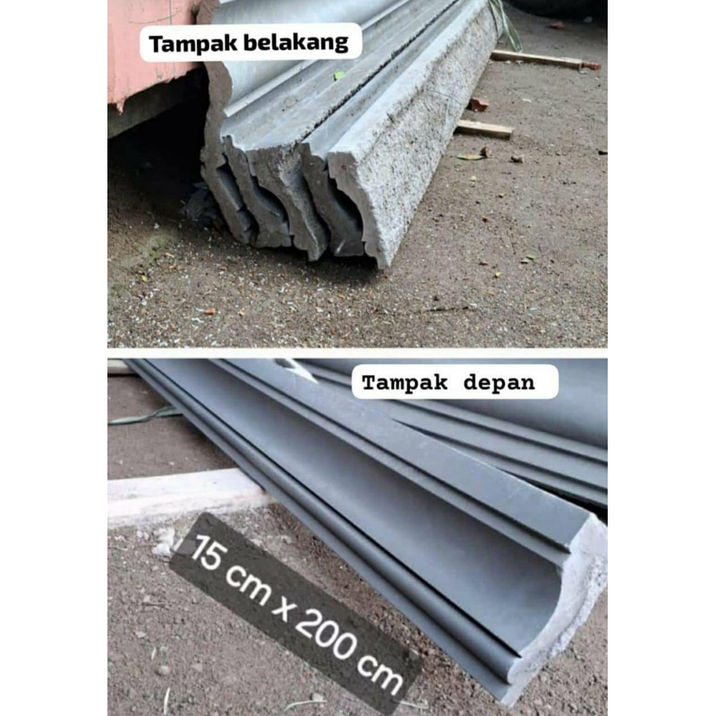 Jual Lisplang beton profil uk 15cm x 2meter ( minimal pembelian 5 ...