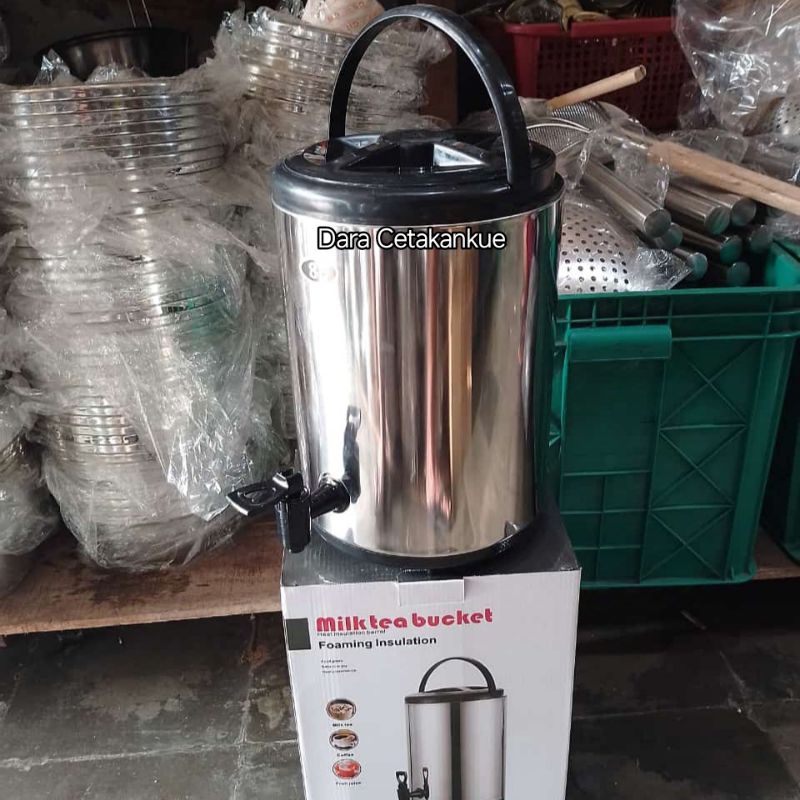 Jual Termos air panas dingin kapasitas 12 Liter Milk tea bucket ...
