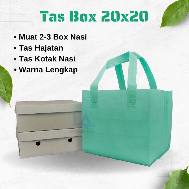 Jual (isi 12 pcs) Tas Box Dus pres 20x20 | Tas Kotak Nasi | Tas Box Hajatan Harga per Lusin ...