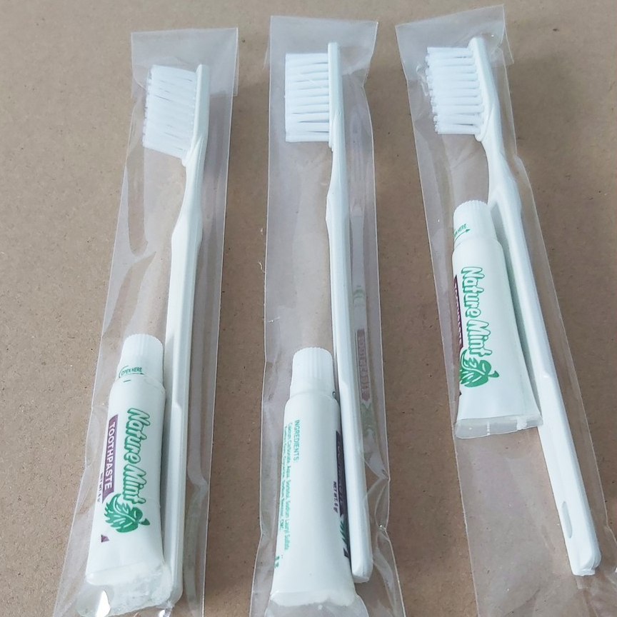 Jual SIKAT GIGI HOTEL SET + PASTA GIGI 6 Gram ODOL AMINITIES Tooth ...