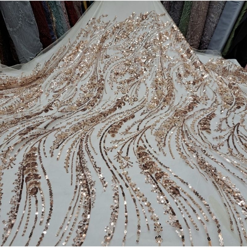 Jual tile full payet soroskin motif bunga merambat | Shopee Indonesia