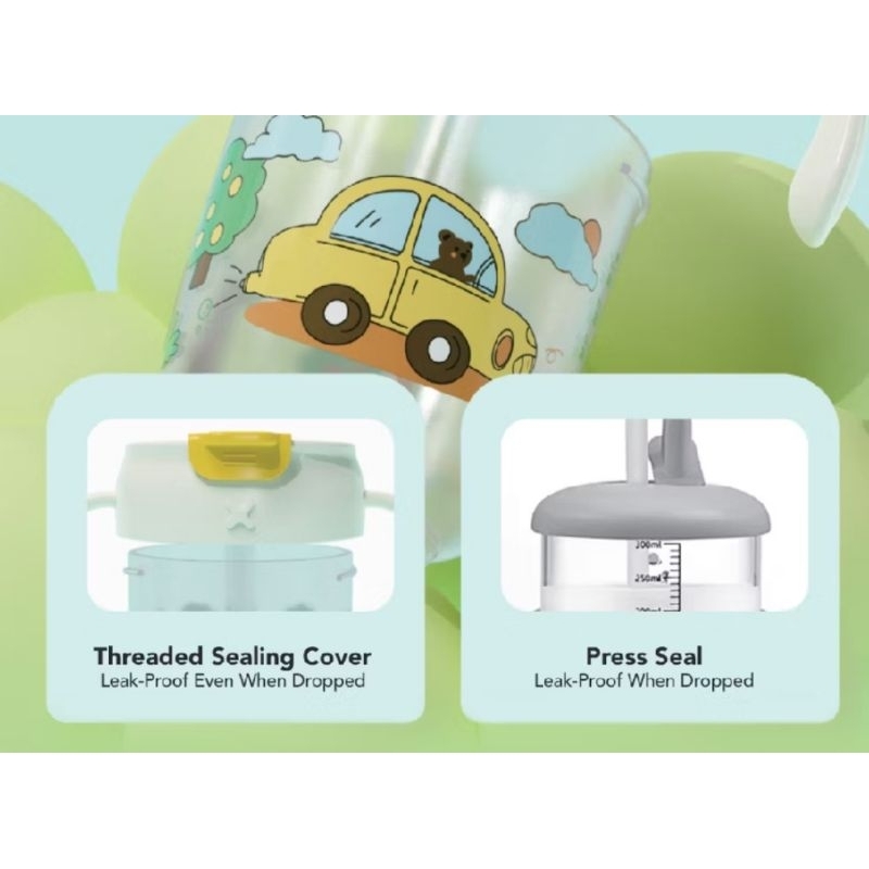 Jual Sakumini 3in1 Training Cup Duckbill Straw Gelas Cangkir Minum Susu ...