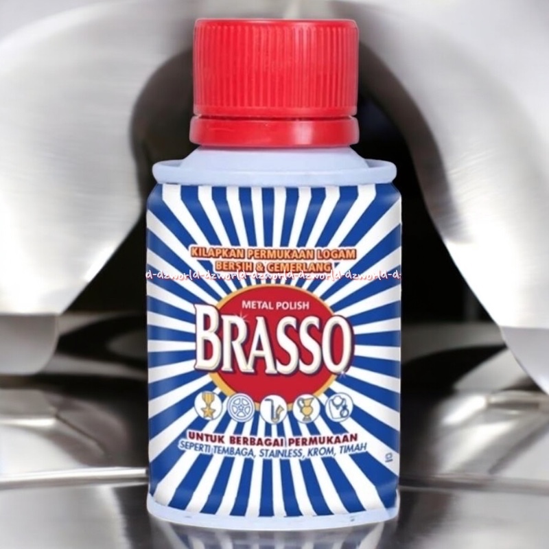 Jual Brasso Metal Polish 100ml Cairan Pengkilat Logam Besi Braso Liquid Pembersih Stainless ...
