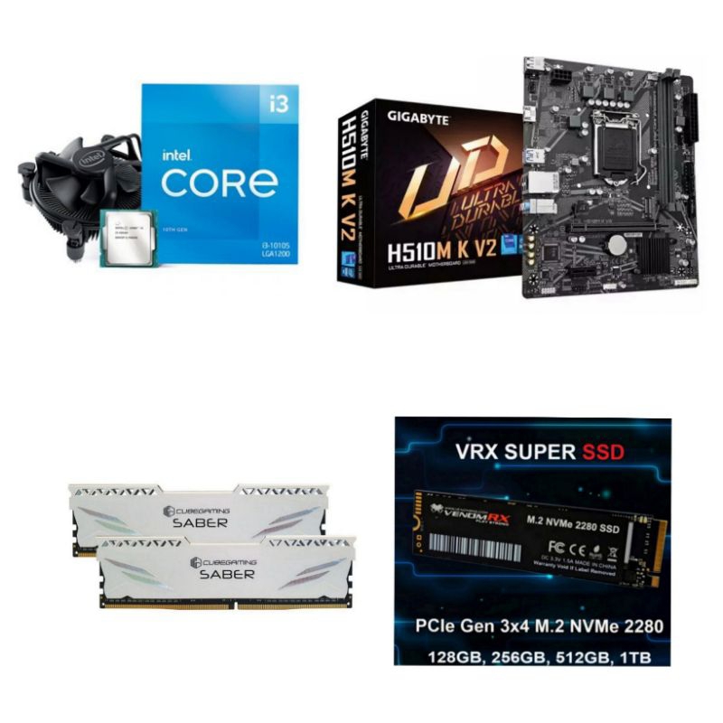 Jual Paket Processor Intel Core i3 10105 / i3 10105F Box LGA 1200 Gen 10 DDR4 NVME | Shopee ...