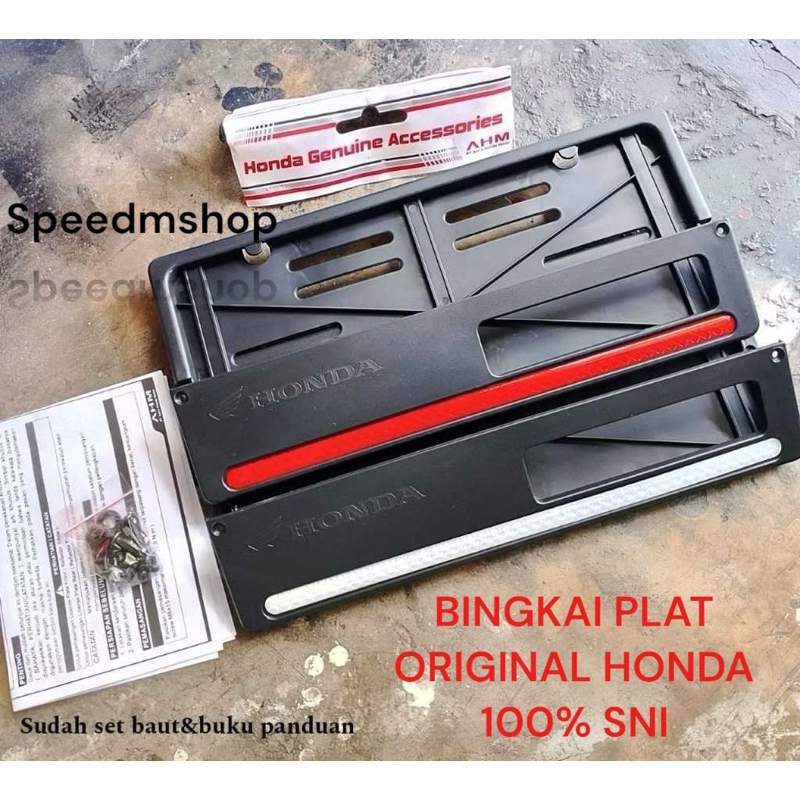 Jual BINGKAI PLAT NOMOR MOTOR TEMPAT PLAT NOMOR ORIGINAL HONDA SNI ...