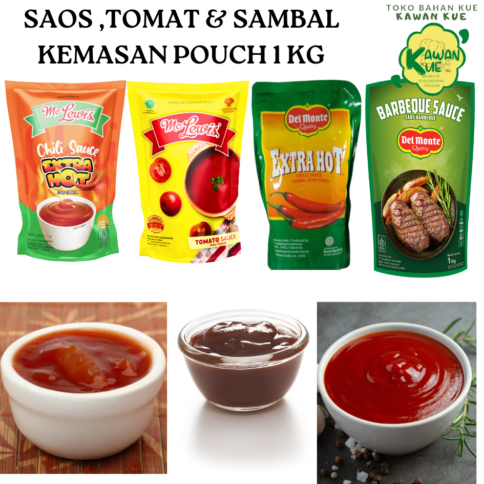 Jual Saus Pouch Kemasan 1 kg - Saos Barbeque - Extra Pedas dan Tomat ...