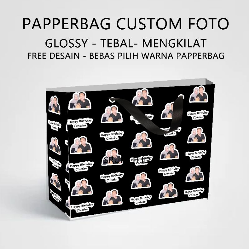 Jual [ 1PCS ] PAPPERBAG CUSTOM WAJAH//PAKKING KADO FREE DESAIN | Shopee ...