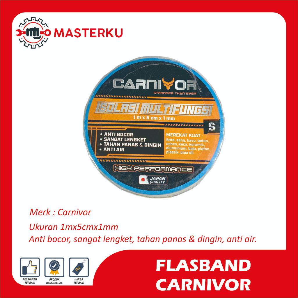 Jual FLASBAND CARNIVOR/TAMBALAN TALANG METERAN/PENUTUP BOCOR | Shopee ...