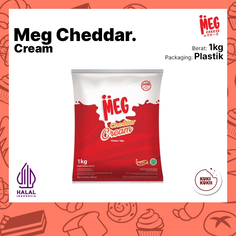 Jual Meg Cream Cheese 1kg | Meg Cream Keju Cheedar 1 kg | Shopee Indonesia