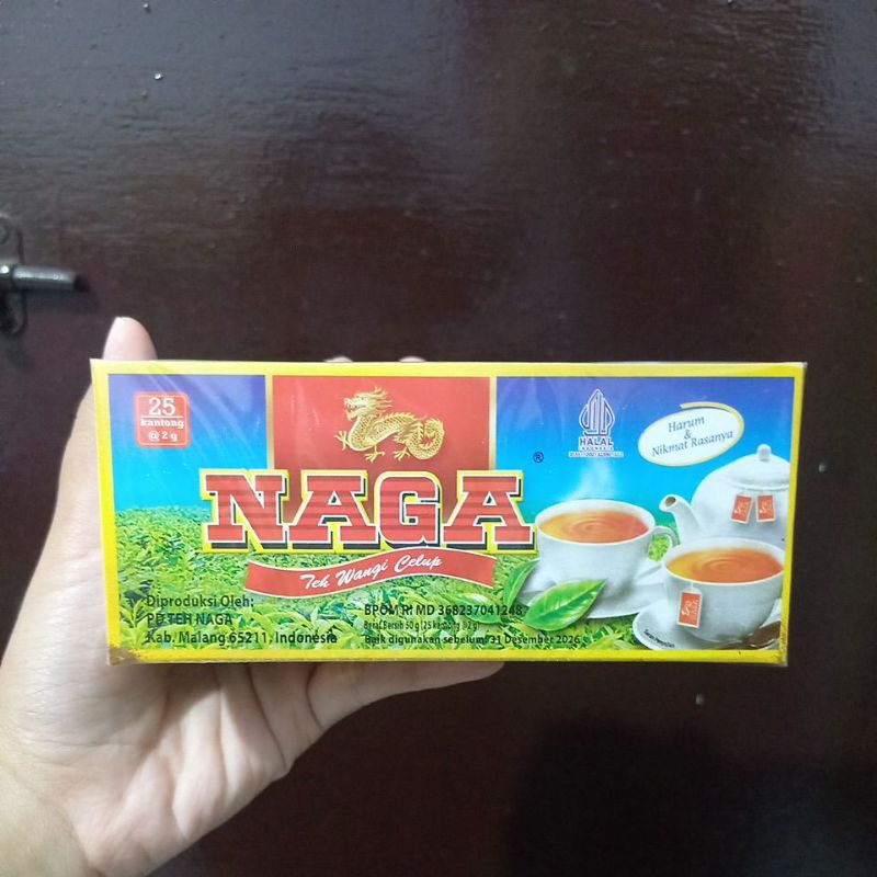 Jual Teh Celup cap NAGA / Teh NAGA 50g (isi 25 kantong) | Shopee Indonesia