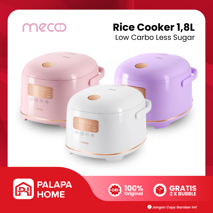 Jual Mecoo Rice Cooker Low Carbo Less Sugar 1.8 Liter | Mejikom Mecoo ...