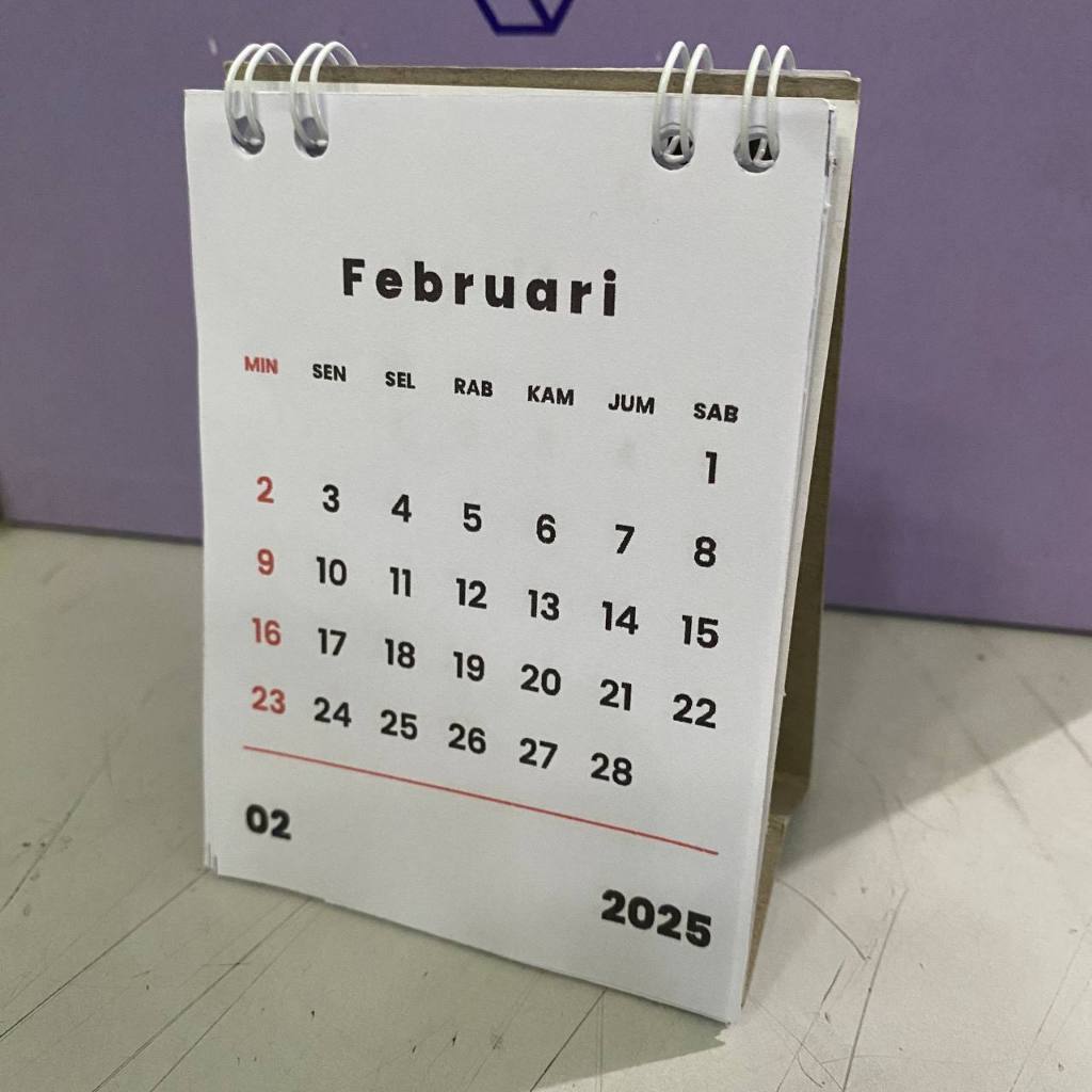 Jual Kalender Meja Mini 2025 Ukuran A6 - Ready Stock - 6 lembar 2 sisi ...