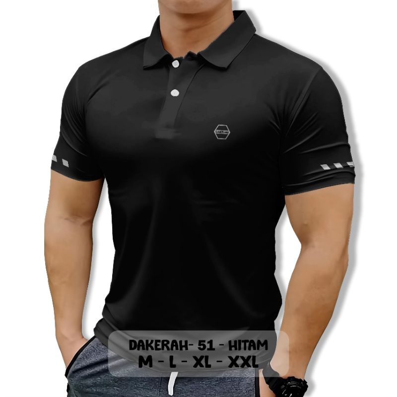 Jual Kaos Polo Shirt Dry Fit Kancing Uv protection Buat Olahraga Gym ...