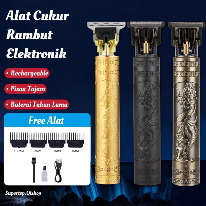 Jual Alat Cukur Rambut Rechargeable / Pemotong Rambut Professional Elektronik Hair Clipper Alat ...